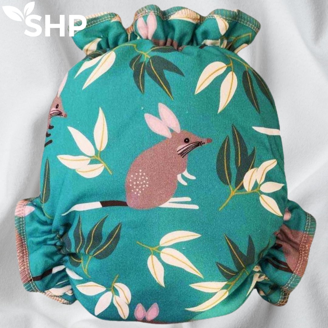 * Patterned Sandman Day/Night Nappies - Teal Bilby - SHP - Modern Cloth ...